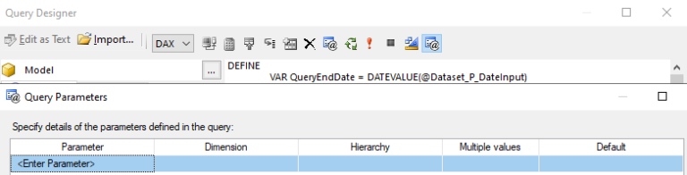 Injecting a single value parameter into a Power BI Paginated Report DAX ...